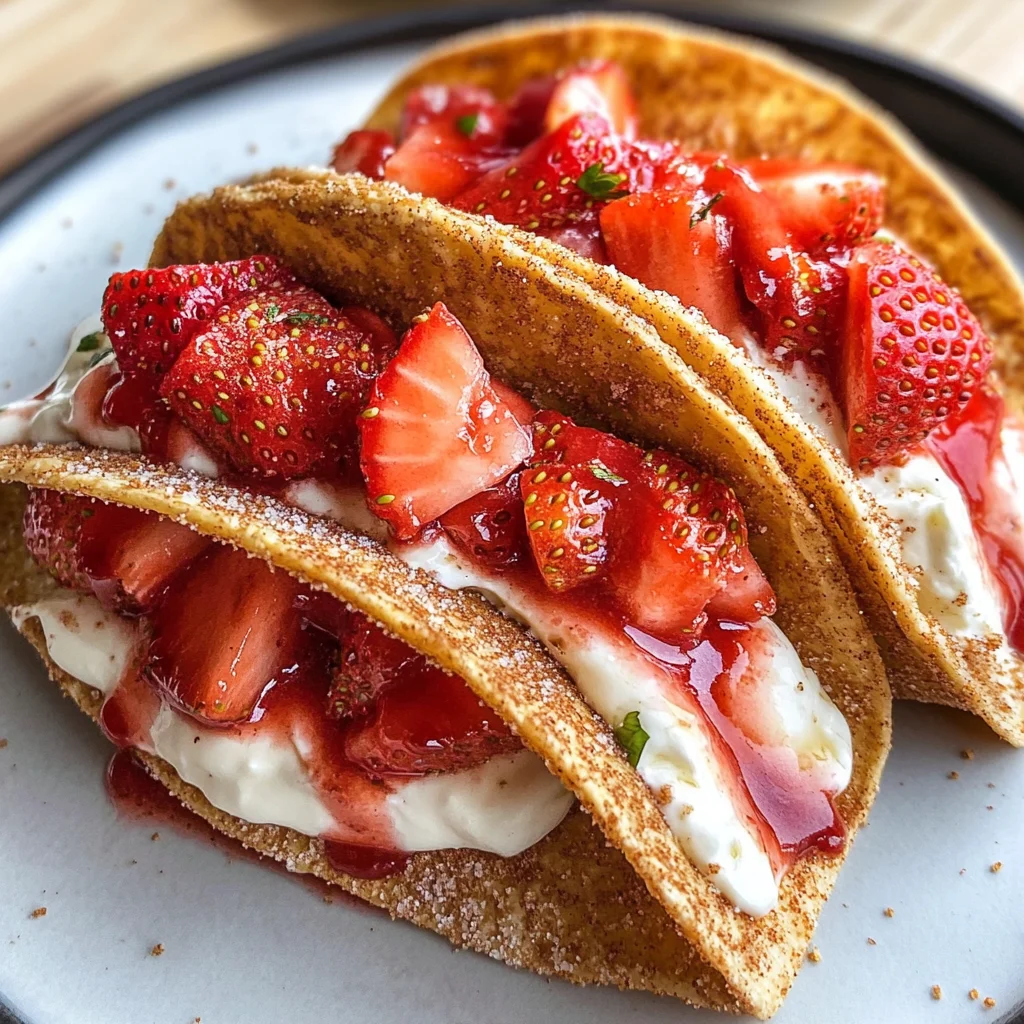 Strawberry Cheesecake Dessert Tacos – Best Sweet Taco Recipe